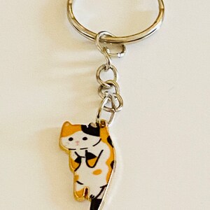 Mini Carrying Cat Metal & Enamel Novelty Key Ring - Etsy UK