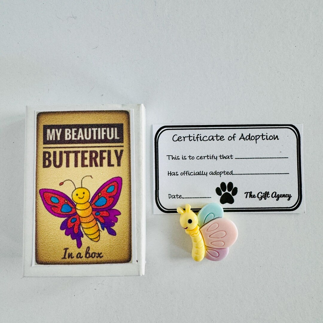 Mini Pets - My Beautiful Butterfly in a Box With Adoption Certificate ...