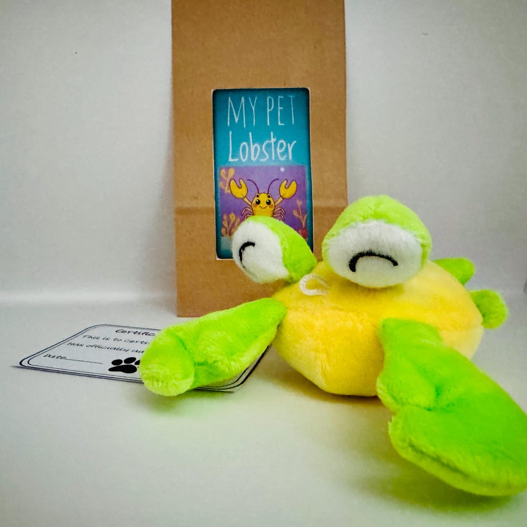 My Pet Lobster - Super Cuddly, Plush Lobster With Adoption Certificate ...