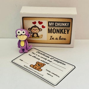 My Chunky Monkey in a Box Matchbox Mini Novelty Silly Gift - Etsy UK