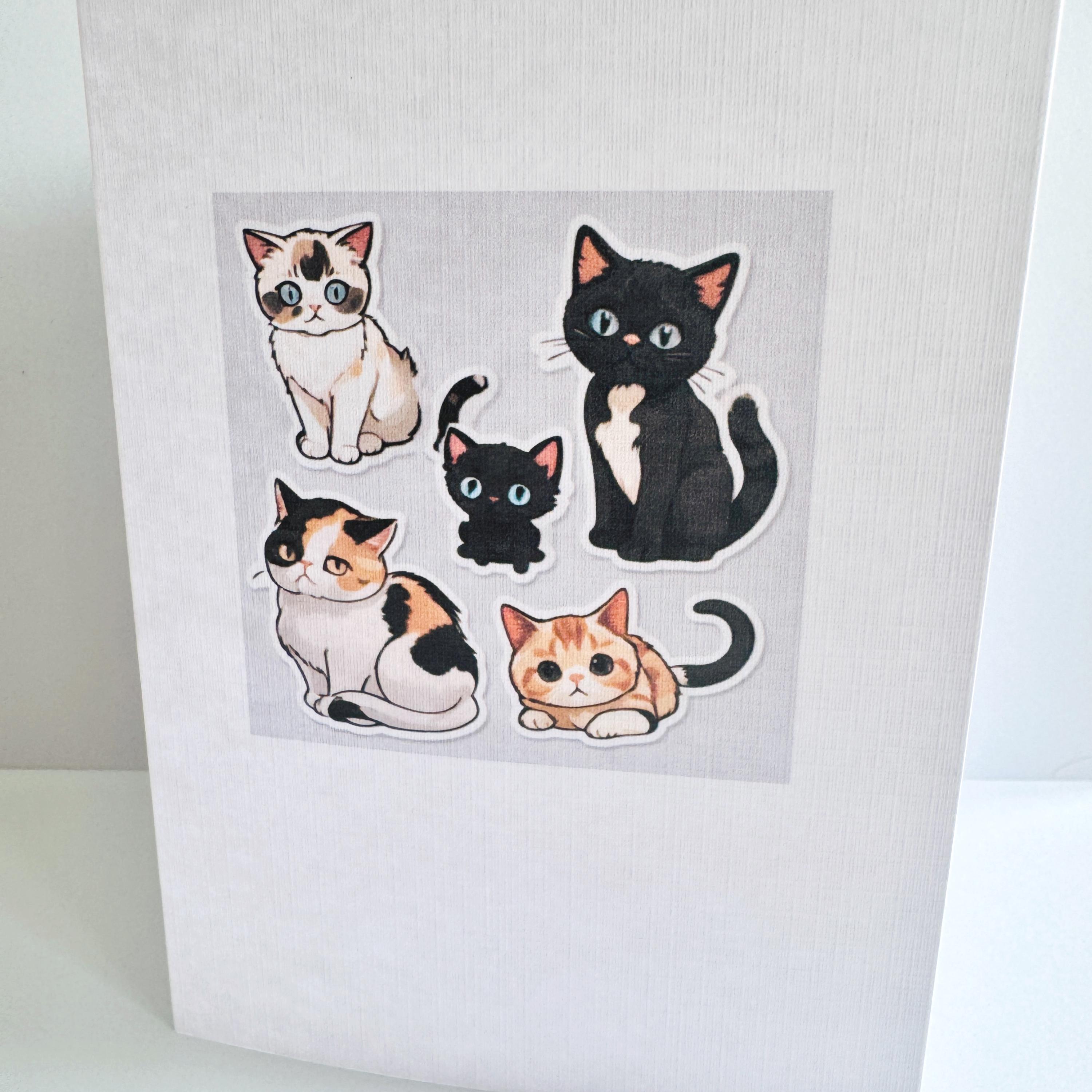 Mini Black and White Cat Metal & Enamel Novelty Key Ring - Etsy
