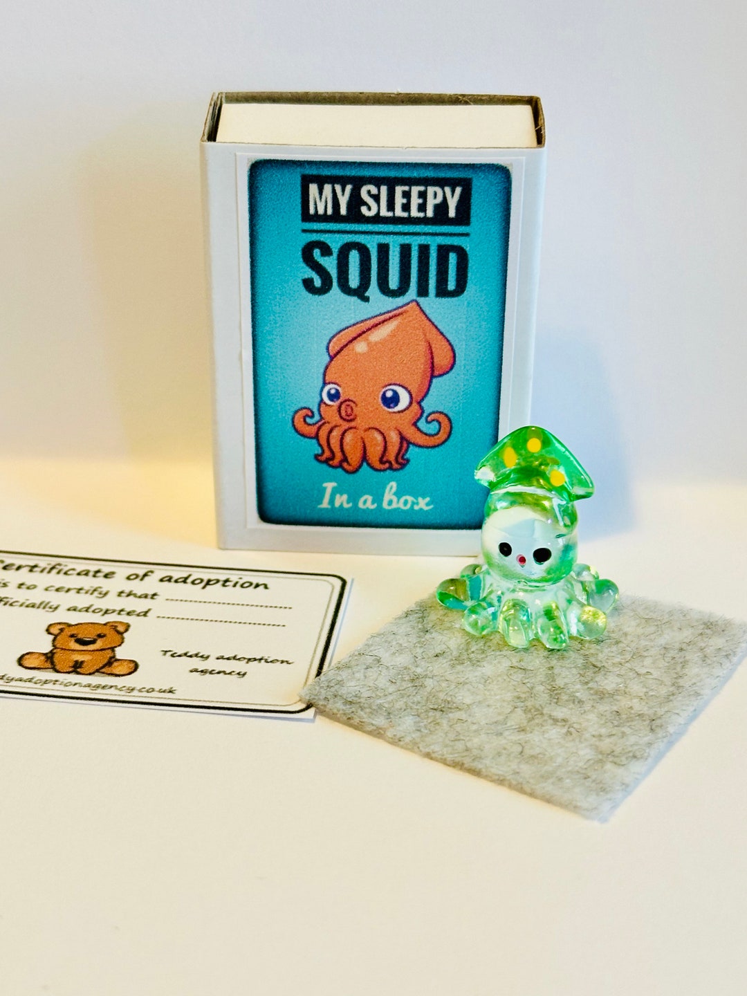 My Sleepy Squid in a Box Matchbox Mini Novelty Silly Gift - Etsy