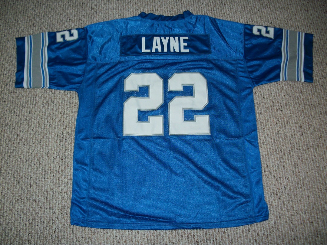 BOBBY LAYNE Unsigned Custom Detroit Blue Sewn New Football Jersey Sizes ...