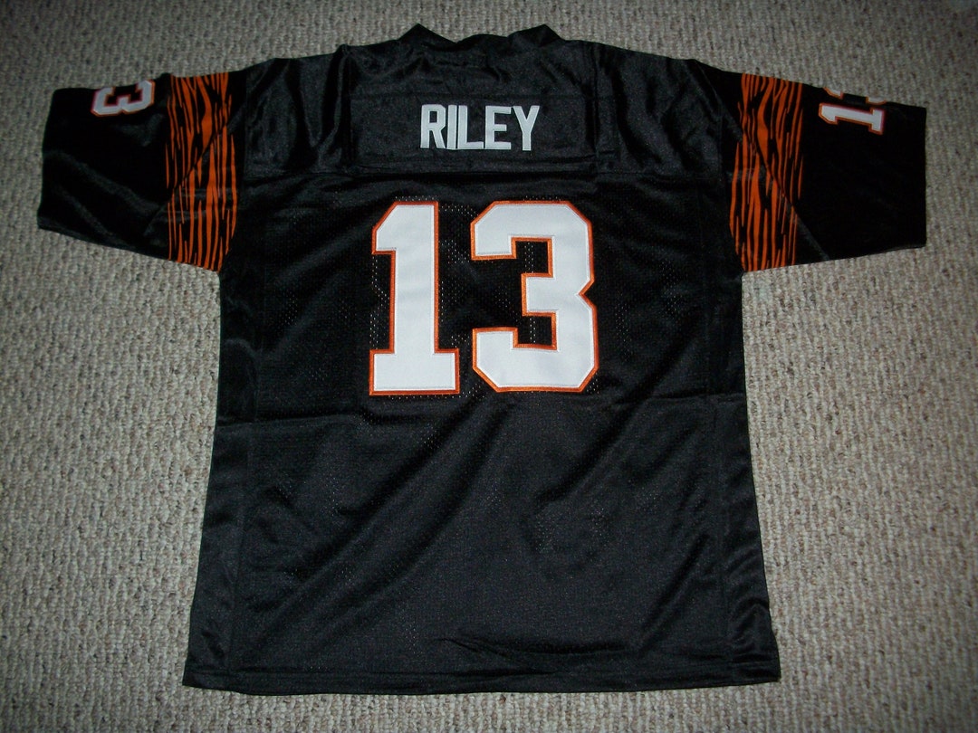 KEN RILEY Cincinnati Unsigned Custom 80s Style Black Sewn New Football ...