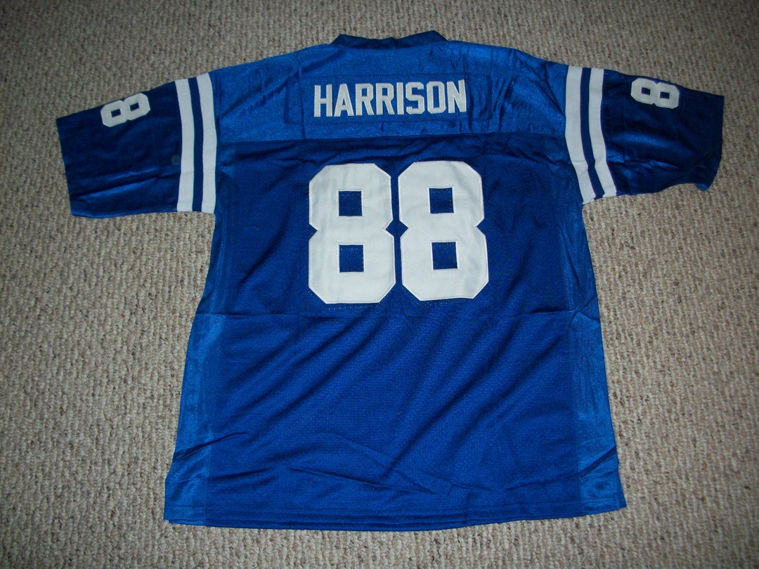 MARVIN HARRISON Unsigned Custom Indianapolis Blue Sewn New Football ...