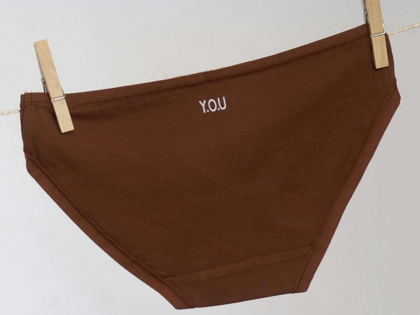 Pack of 5 Organic Cotton Knickers Chestnut mid Nude - Etsy Singapore