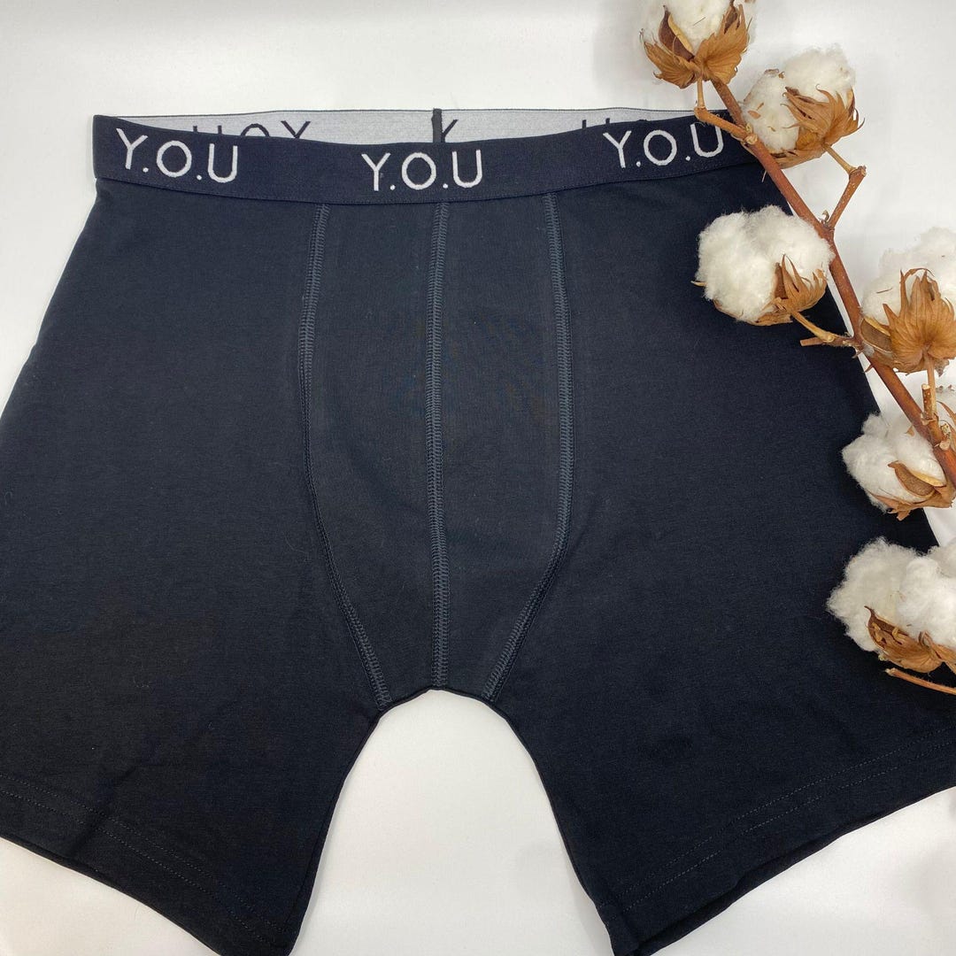 Sustainable Men's Longer-leg Style Cotton Boxers in Black - Eco ...