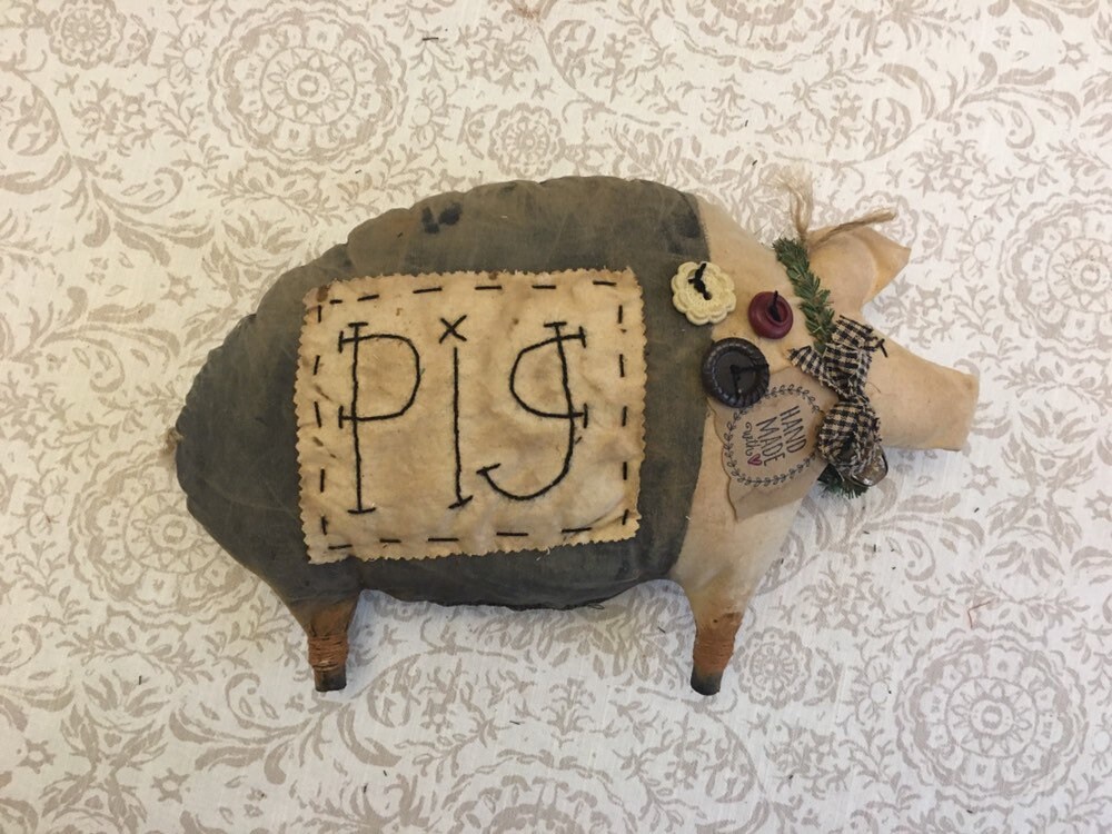 Pig Cow Sheep Primitive Folk Art Rustic Farm Animal | Etsy