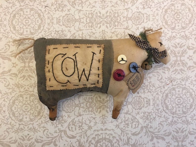 Pig Cow Sheep Primitive Folk Art Rustic Farm Animal | Etsy