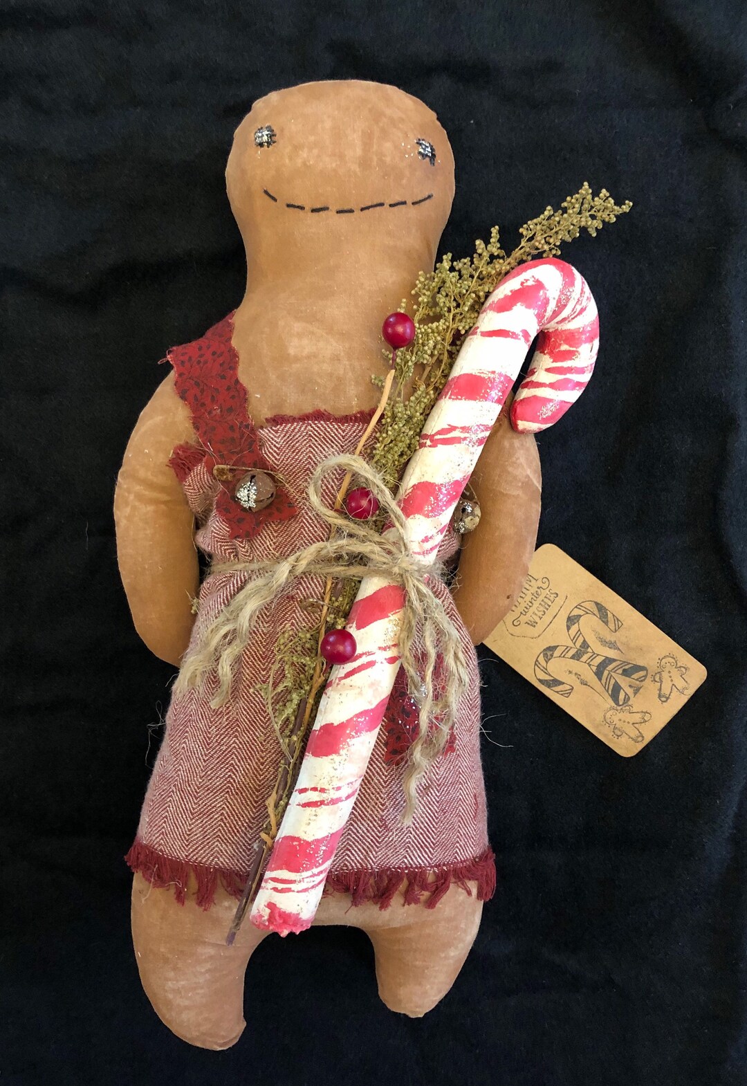 Gingerbread Girl Primitive Folk Art Rustic Christmas - Etsy
