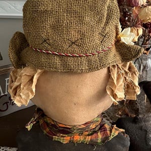 Scarecrow Sitter Primitive Folk Art Rustic Fall Decoration Hand Made ...