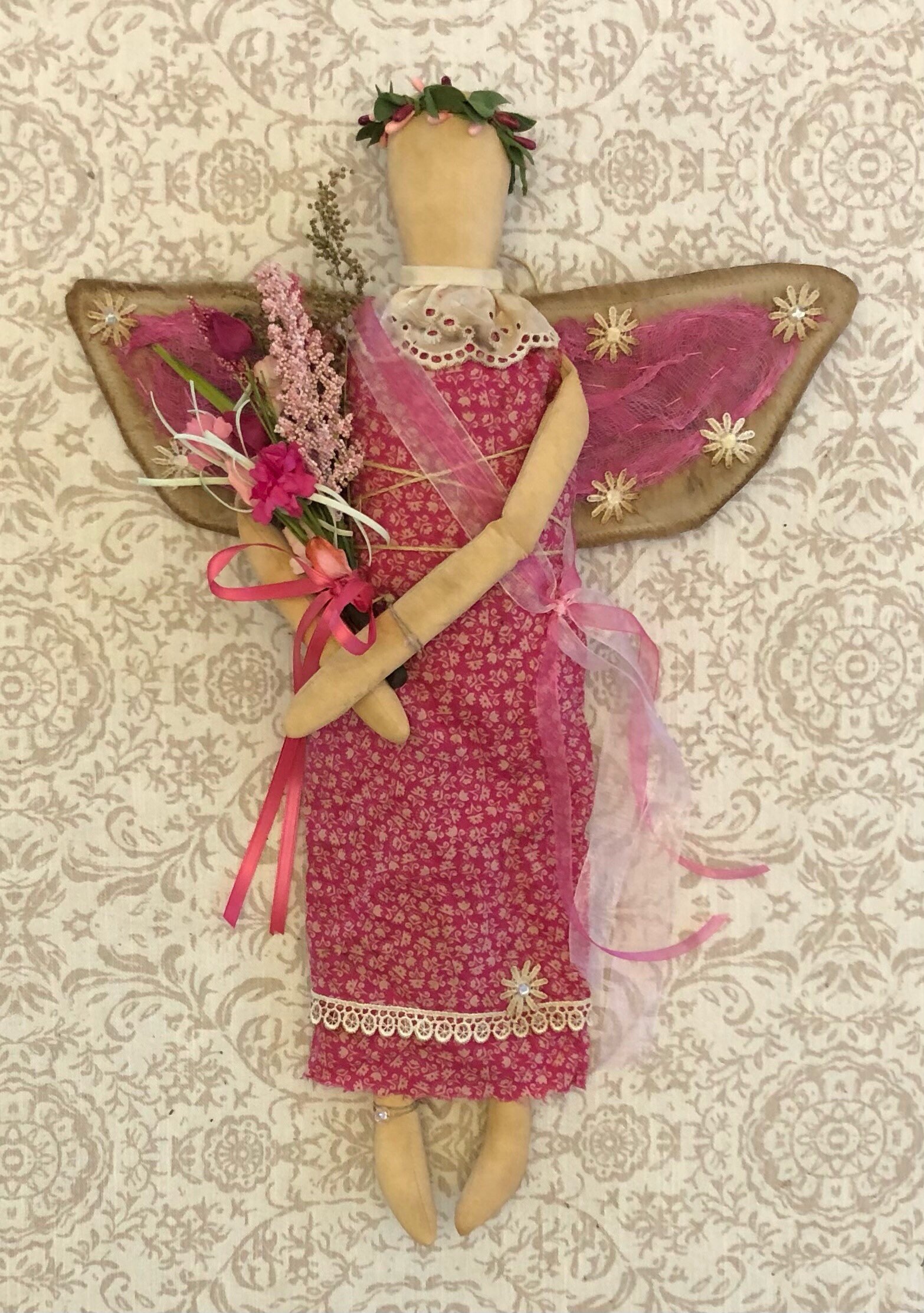 Angel Hangers Primitive Folk Art Rustic Decoration Hand Made - Etsy