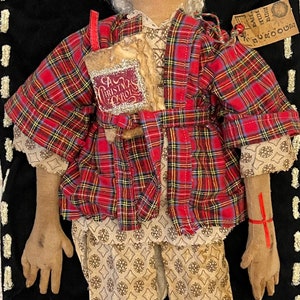 Christmas Carol Scrooge Primitive Folk Art Rustic Christmas Decoration ...