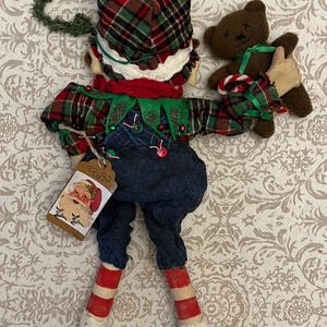 Twinkle Toes Elf Primitive Folk Art Plush Decoration Handmade - Etsy