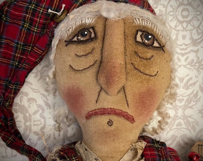 Christmas Carol Scrooge Primitive Folk Art Rustic Christmas Decoration ...