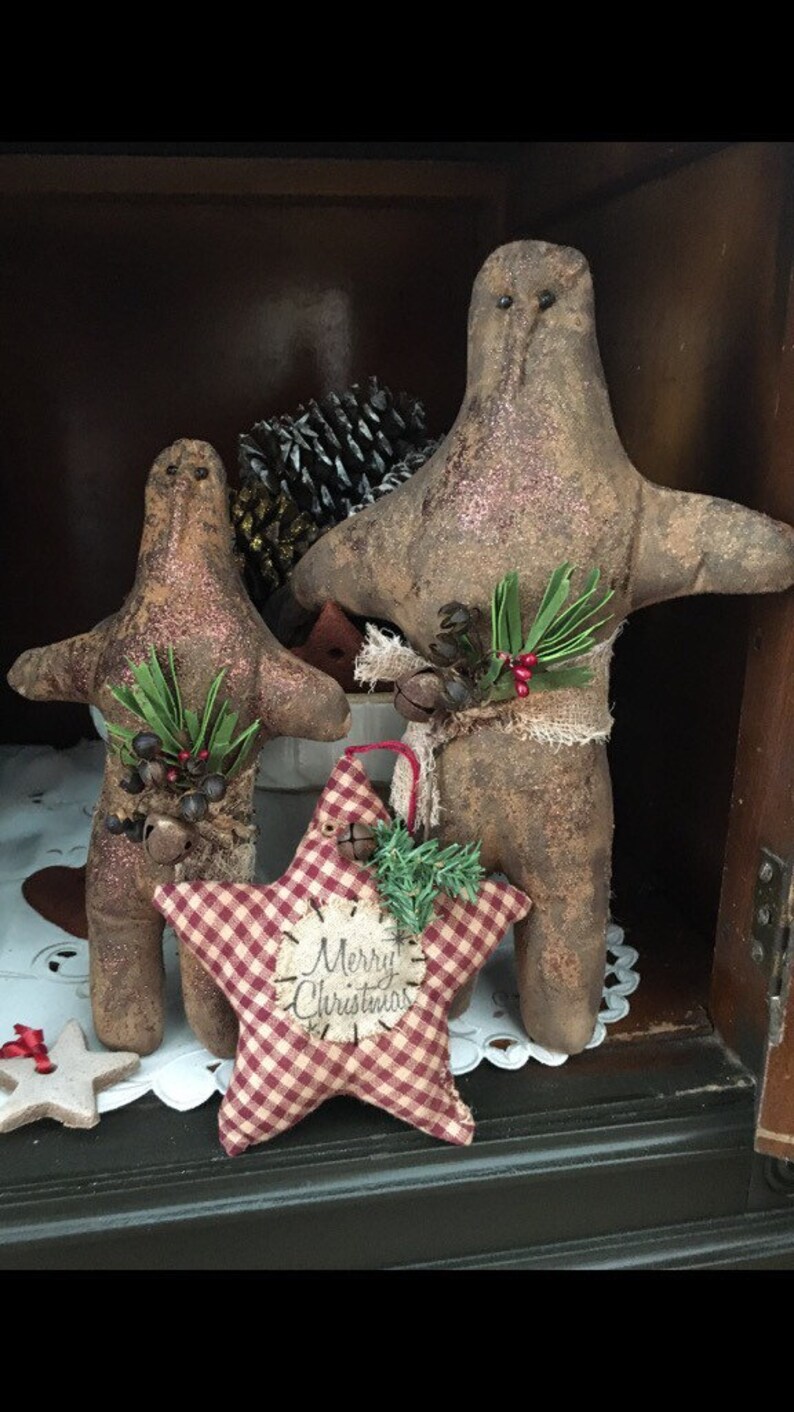 The Gingers Gingerbread Man Primitive Folk Art Christmas - Etsy