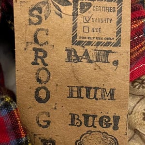 Christmas Carol Scrooge Primitive Folk Art Rustic Christmas Decoration ...