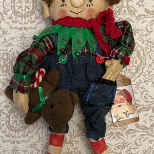 Twinkle Toes Elf Primitive Folk Art Plush Decoration Handmade - Etsy