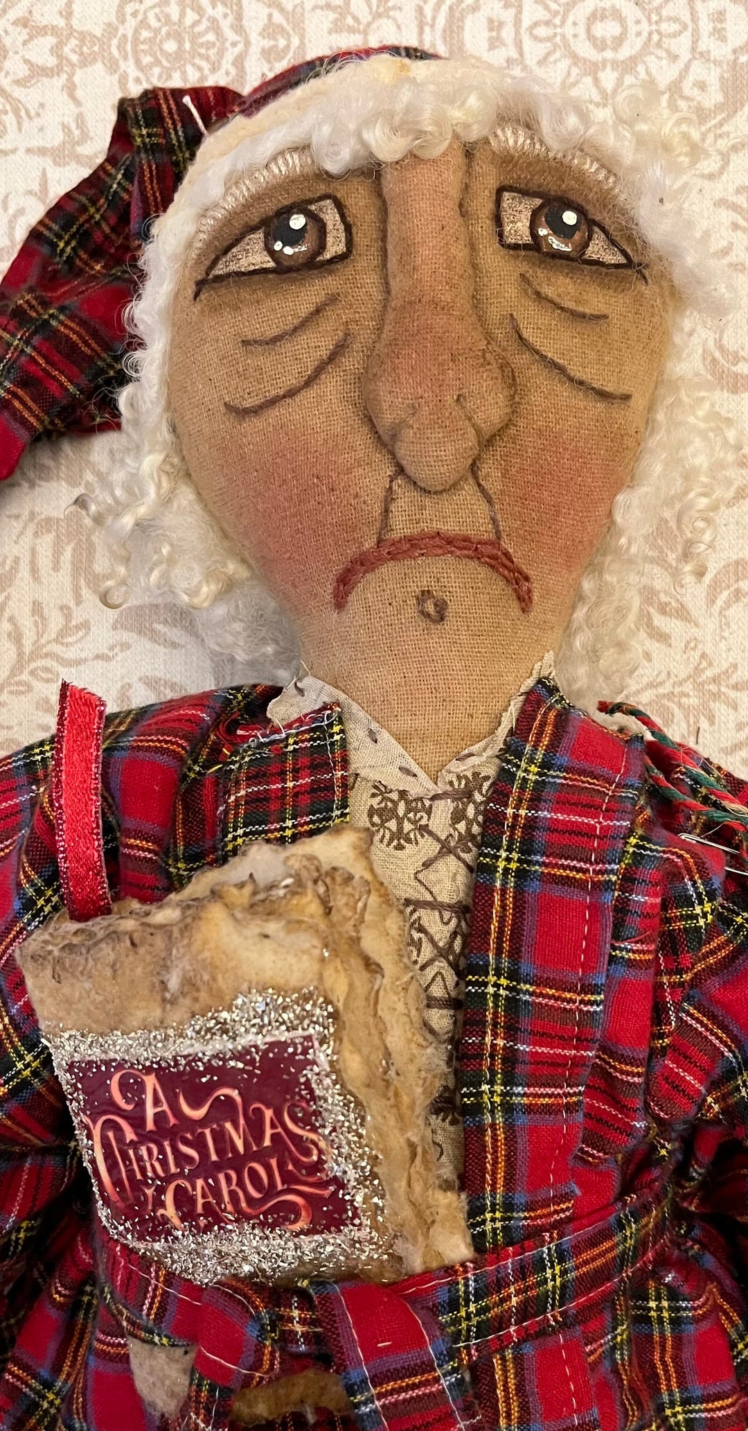 Christmas Carol Scrooge Primitive Folk Art Rustic Christmas Decoration ...