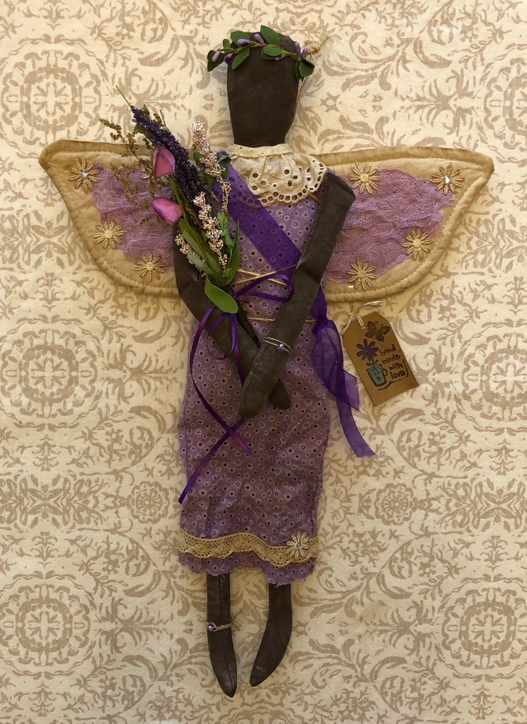 Angel Primitive Folk Art Rustic Decoration Hand Made Hand Painted - Etsy