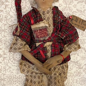 Christmas Carol Scrooge Primitive Folk Art Rustic Christmas Decoration ...