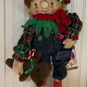 Twinkle Toes Elf Primitive Folk Art Plush Decoration Handmade - Etsy