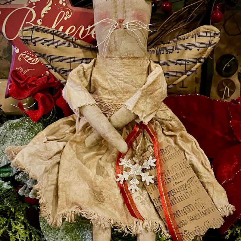 Primitive Angel Doll - Etsy