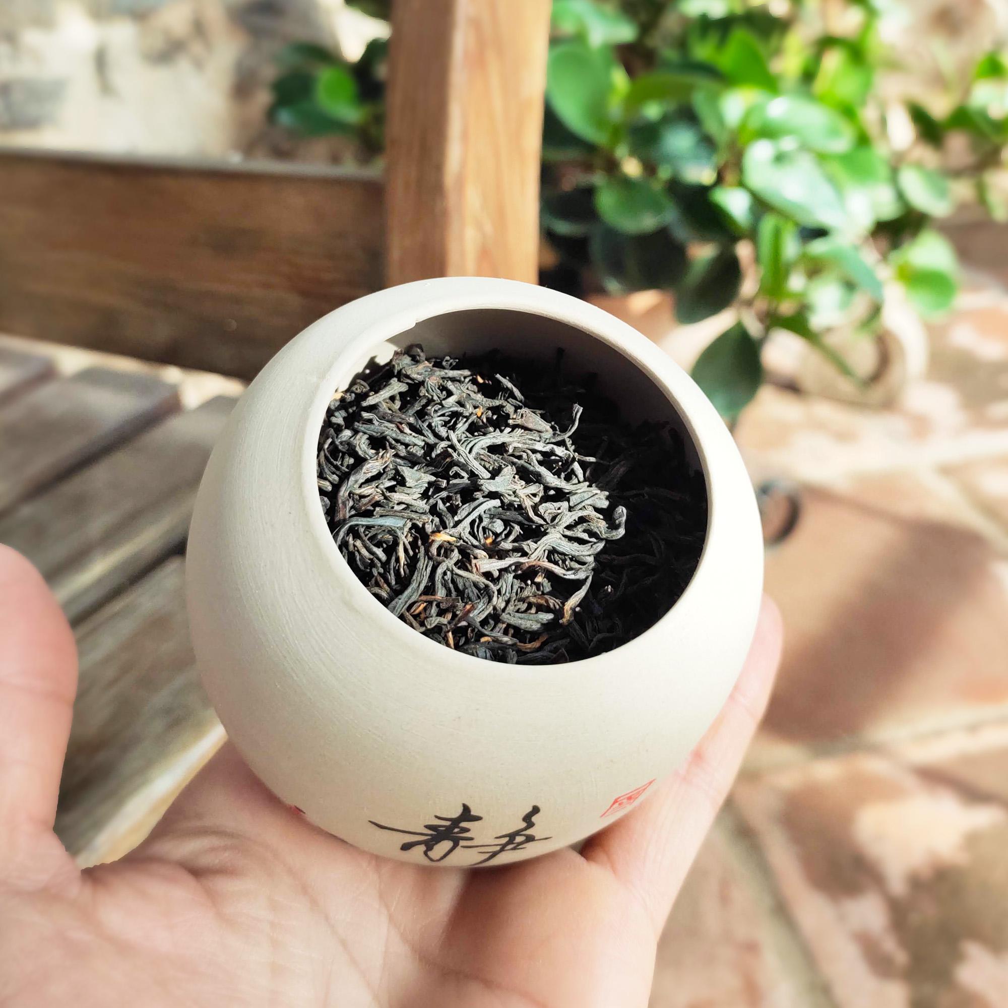 Handmade Crude Pottery Tea Container Chinese Gongfu Tea Storage Jar ...