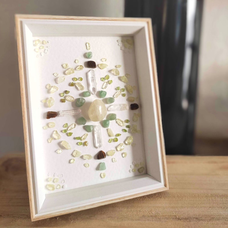 Framed Crystal Grid Art - Etsy