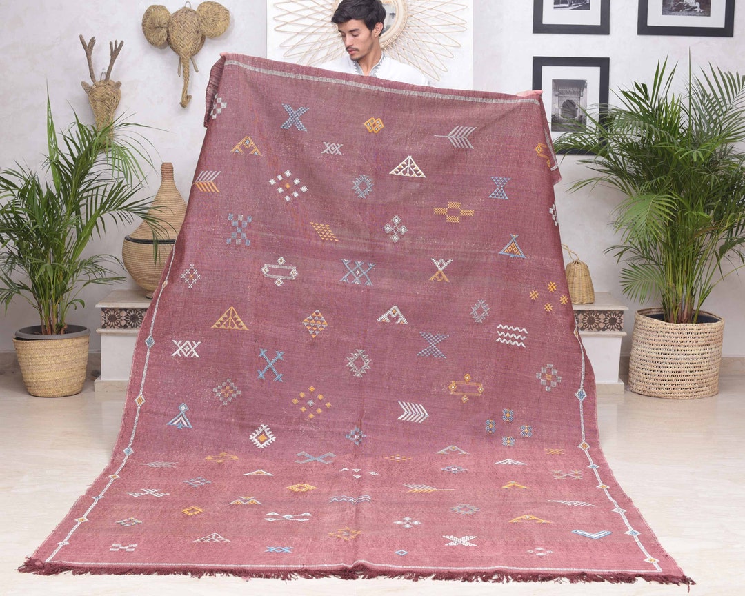 Flatweave Kilim, Rust Sabra Rug, Coastal House Rug, Bohemian Rug ...