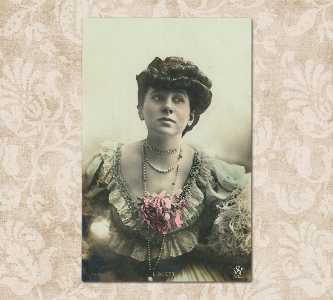 Actress Lucienne Guett Looking Gorgeous - Original Vintage French ...