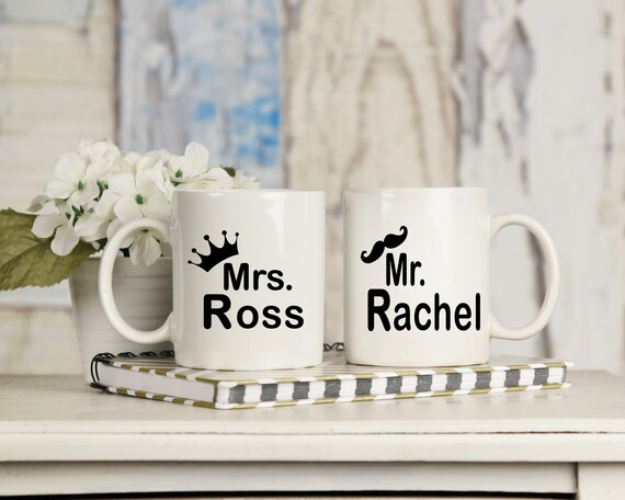 Drinkware Friends fan gift His and Hers Mr and Mrs Mr Rachel and Mrs ...