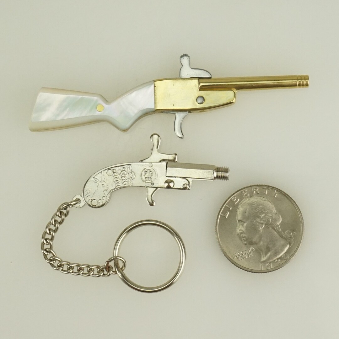 NEW 1x Berloque and 1x Shotgun Miniature Key Ring Chain Watch Toy Made ...