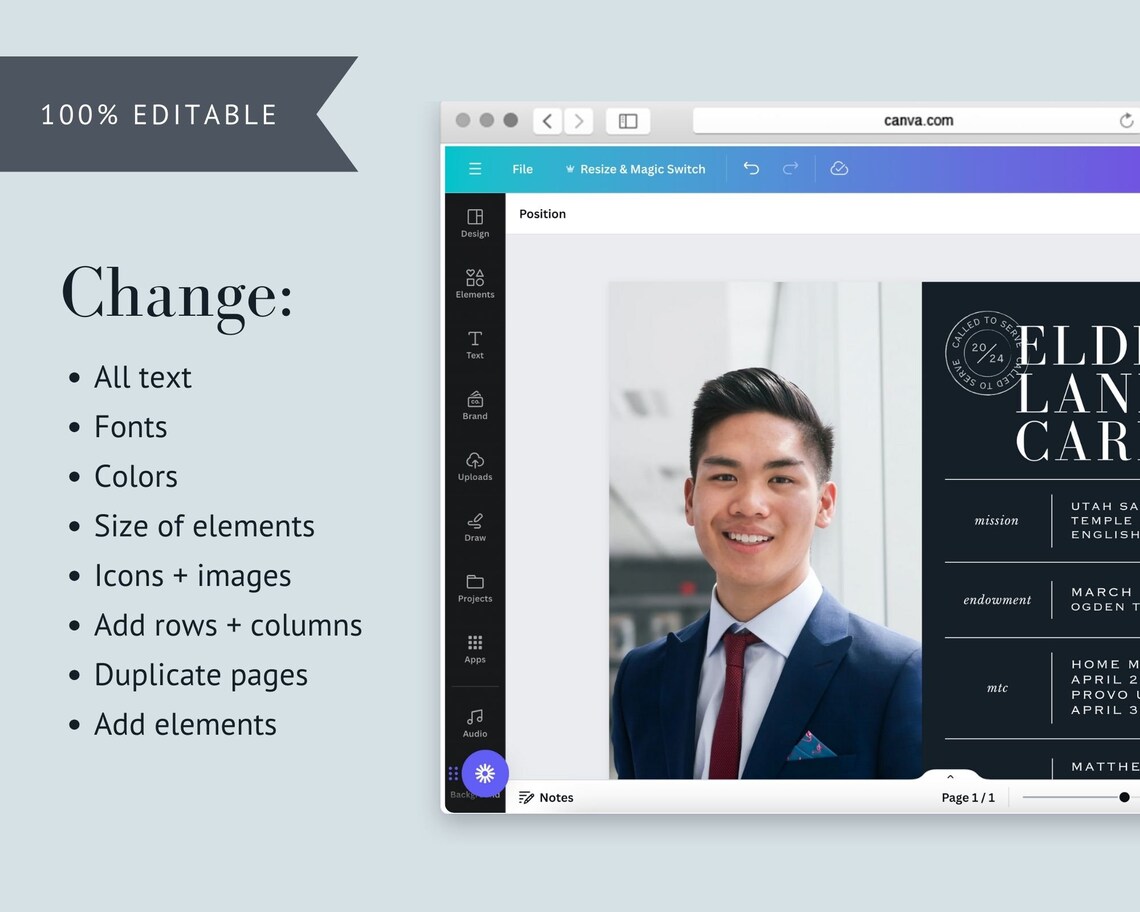 LDS Missionary Bulletin, Missionary Announcement, Missionary Flyer ...