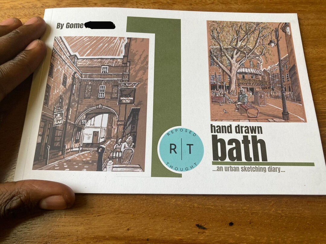 Hand Drawn Bath: an Urban Sketching Diary, Zine, Art Book, A5 Landscape ...