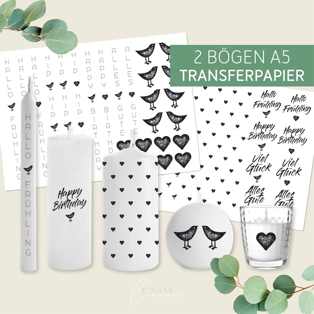 Tattoo SPRING "brush & Stamp" Transfer Paper / Water Slide Film (A5 / 2 ...