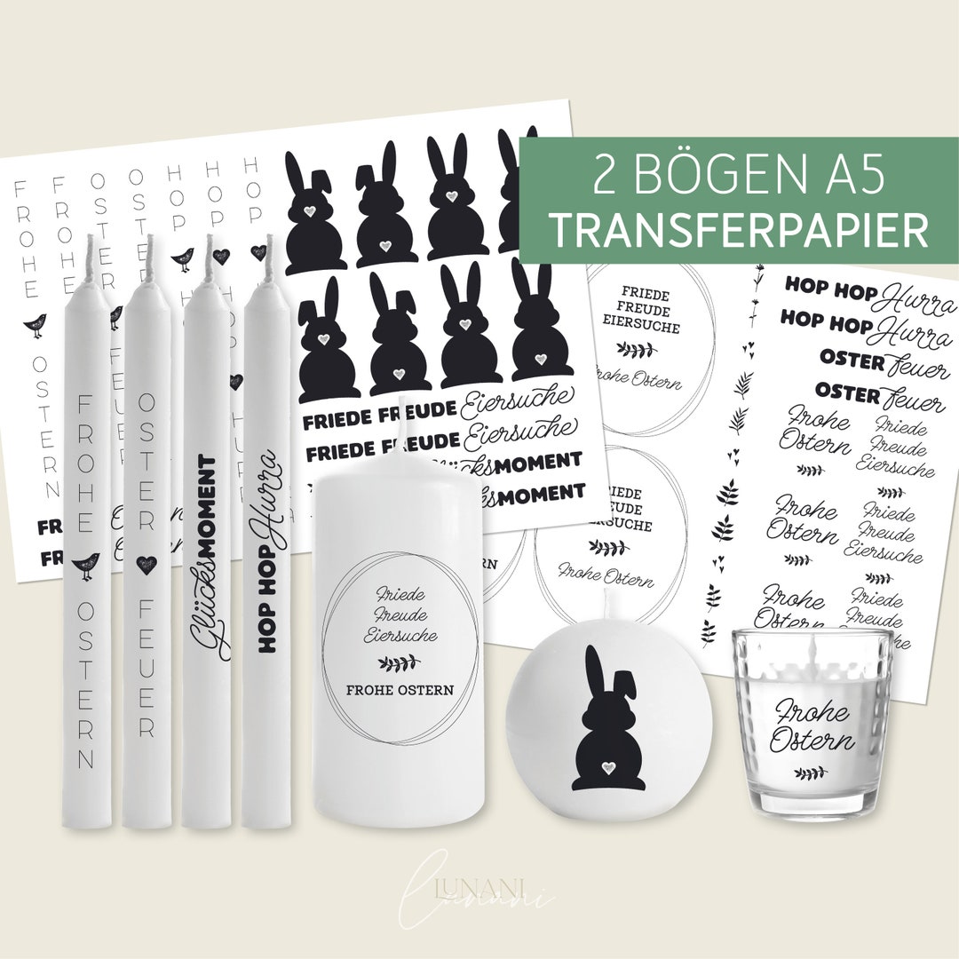 Tattoo EASTER lovely & Flowerly for Transfer Paper A4 Easter Greetings ...