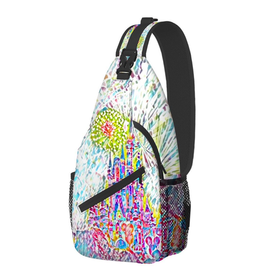 Theme Park Bag Castle Fireworks Unisex Cross-body Bag Lightweight ...