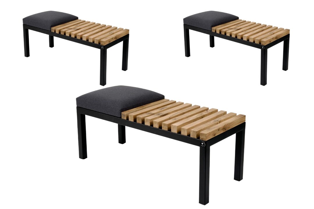 M-DEKO Bench Bench Metal LPD-10B Gray Modern Design Shabby New OVP ...