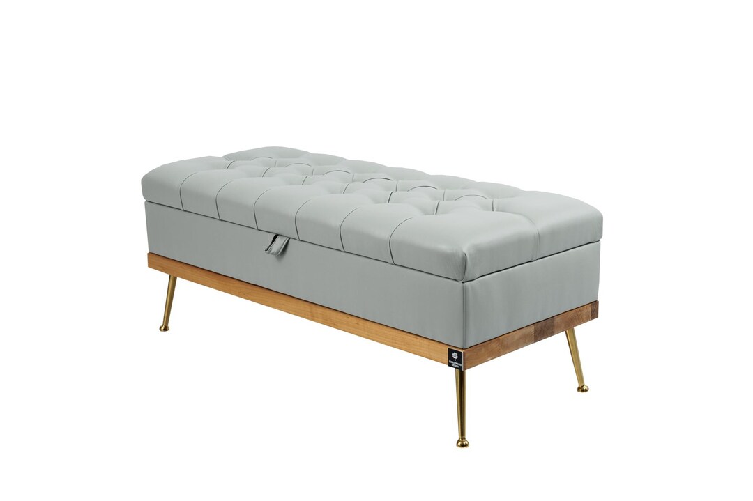 M-DEKO QD-5 Chesterfield Quilted Bench With Storage Space Handmade Made ...