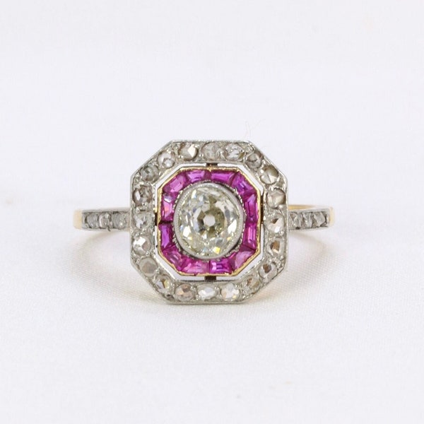 Art Deco Ruby Ring - Etsy