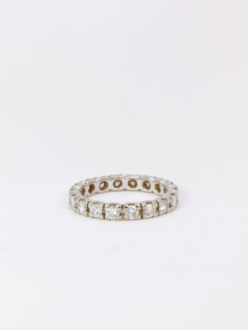 American Wedding Ring in White Gold and Diamonds 1.7 Ct - Etsy