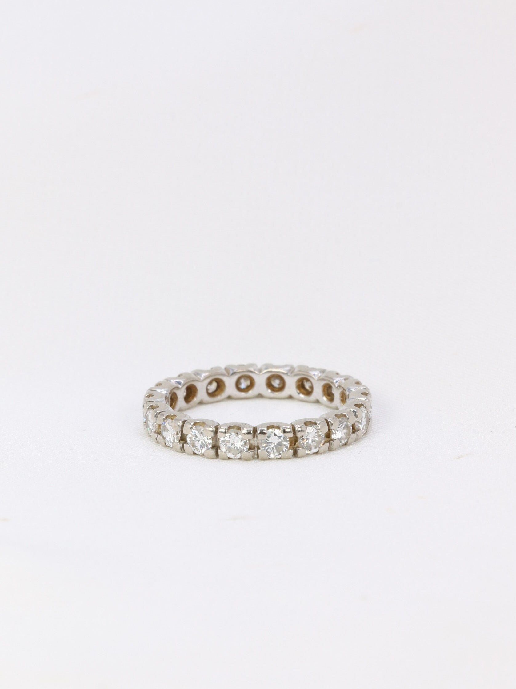 American Wedding Ring in White Gold and Diamonds 1.7 Ct - Etsy