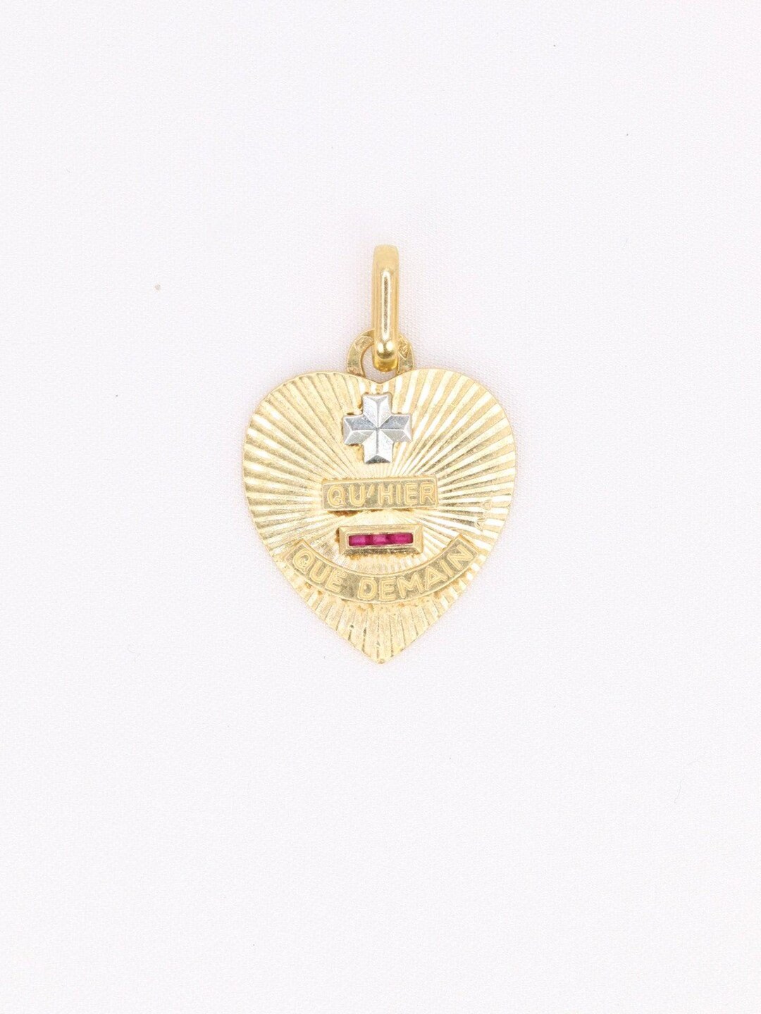 AUGIS Love Medal Striated Heart More Than Yesterday Less Than Tomorrow ...