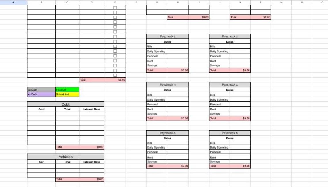 Editable Budget Spreadsheet Template | Google Sheets Budget | Monthly ...