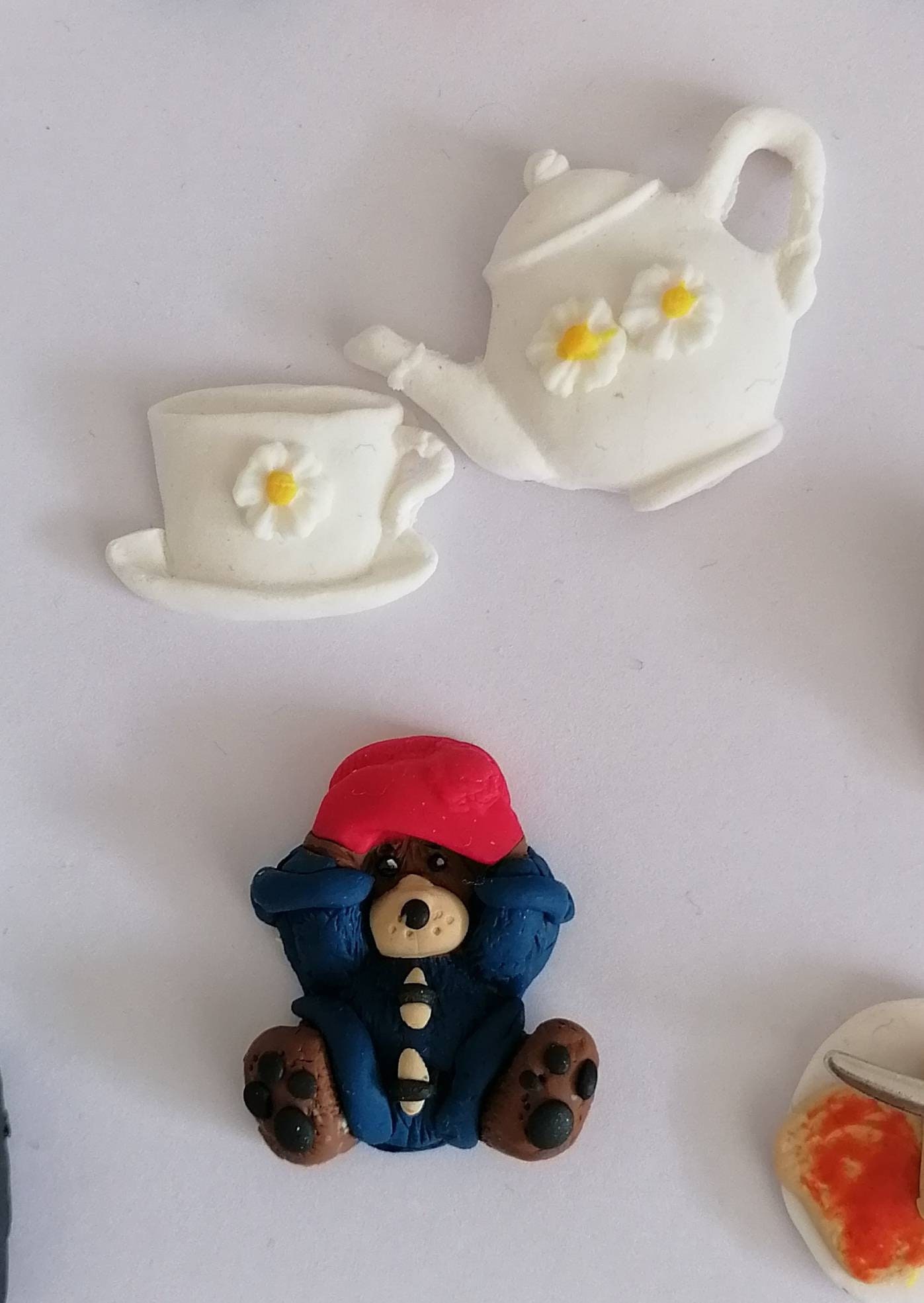 Queen Elizabeth and Paddington Bear Polymer Clay Picture. 6.5cm X 6.5cm ...