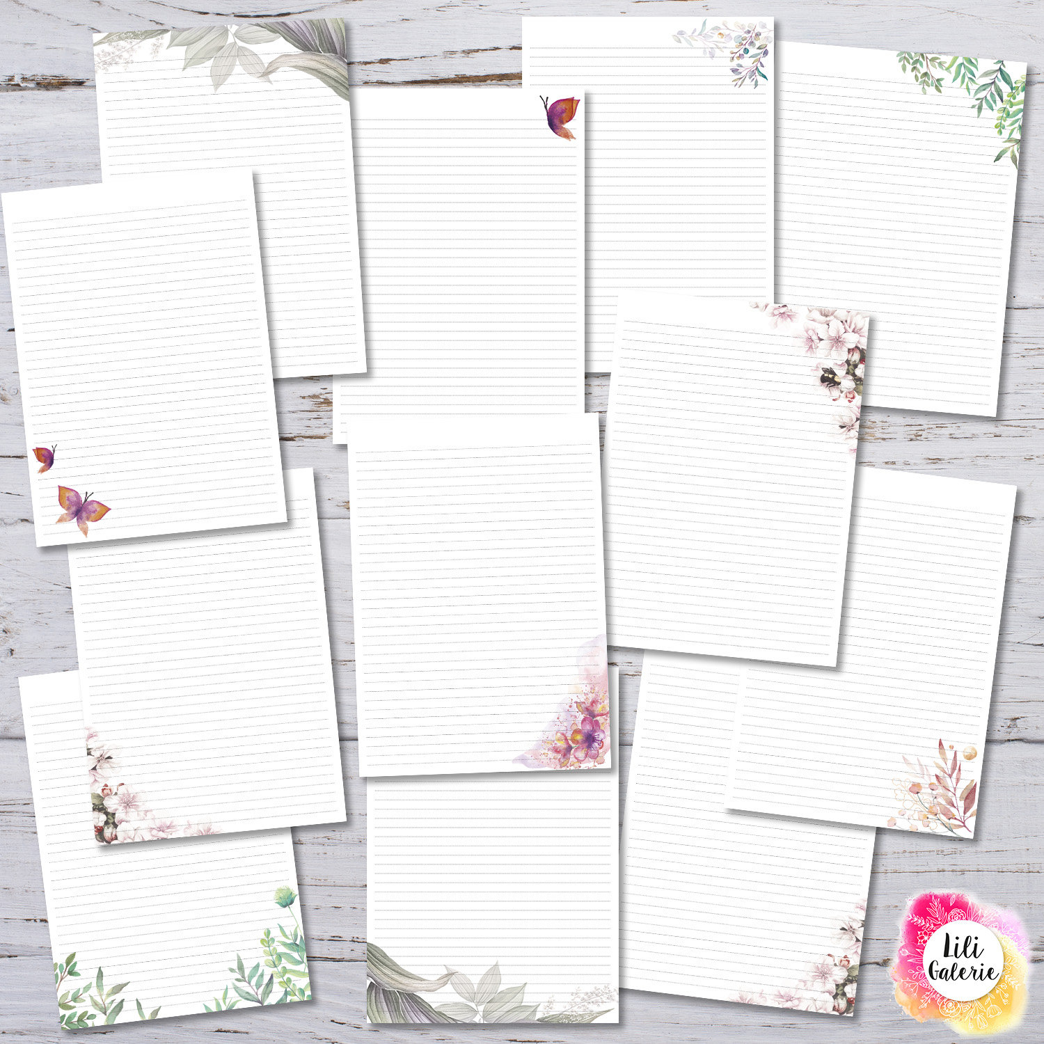 18 Printable Letter Writing Sheets JW Stationery - Etsy