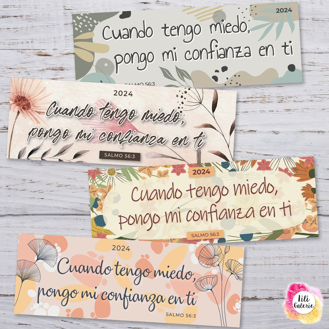 4 Bookmarks With 2024 Yeartext in SPANISH Digital Print JW - Etsy