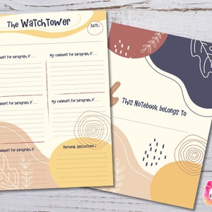 Watchtower Study Notebook - JW - Digital Print - Etsy