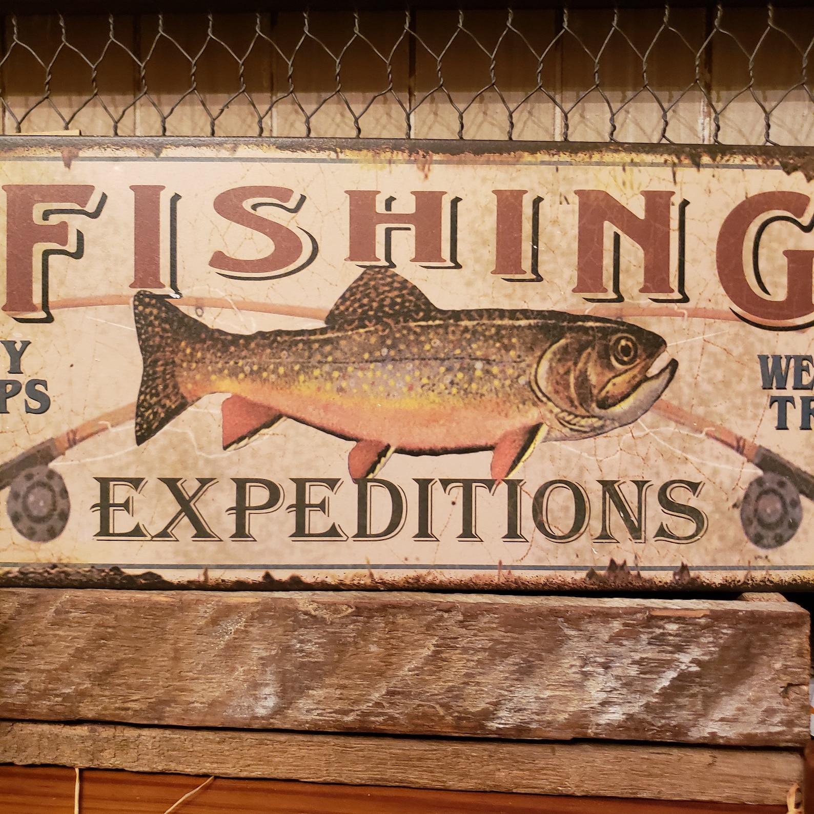 Fishing Sign Metal Signs Rustic Country Decor - Etsy